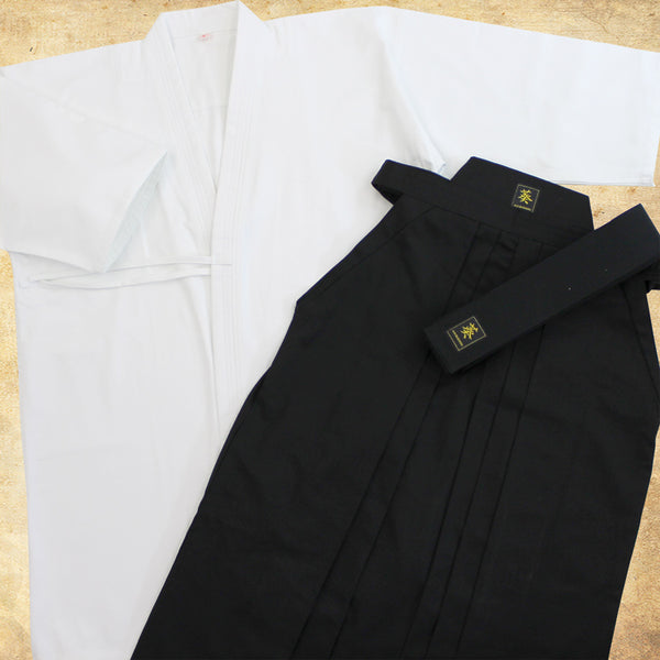 Cotton Basic Iaido Gi, Deluxe Tetron Hakama & Cotton Obi Set – AOI BUDOGU